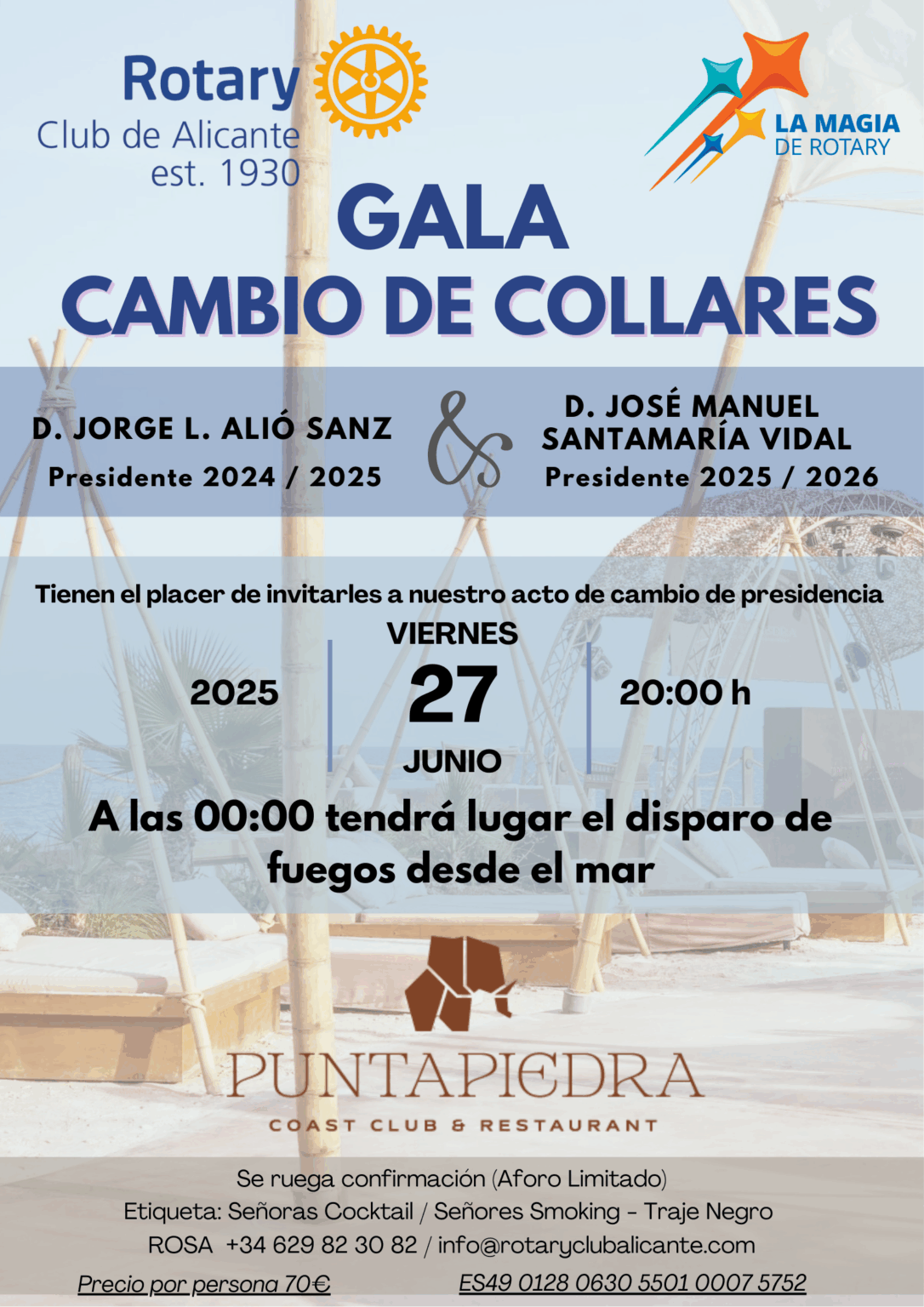 Cena de Cambio de Collares 2025-2026 – ROTARY CLUB ALICANTE